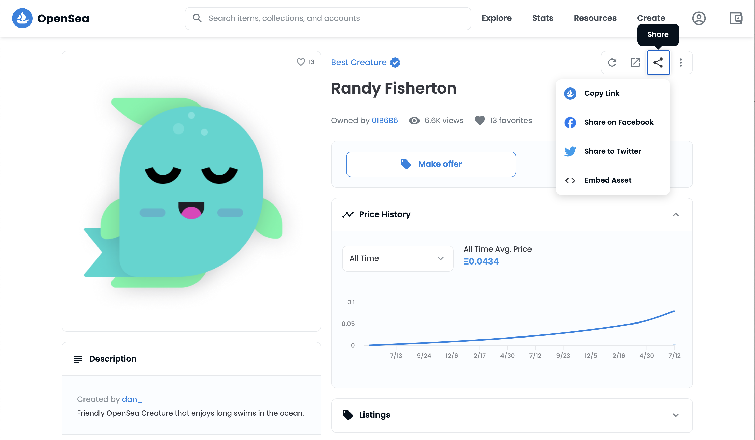How to embed an nft from opensea on your landinge page
